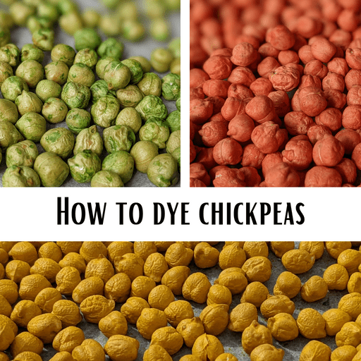 Dyed colourful chickpeas | parentutor.co.uk
