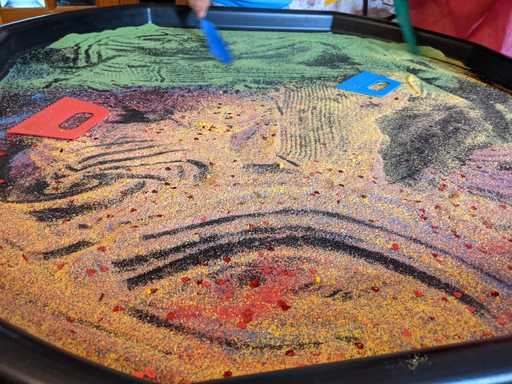 Edible Coloured Sand Tuff Tray | parentutor.co.uk
