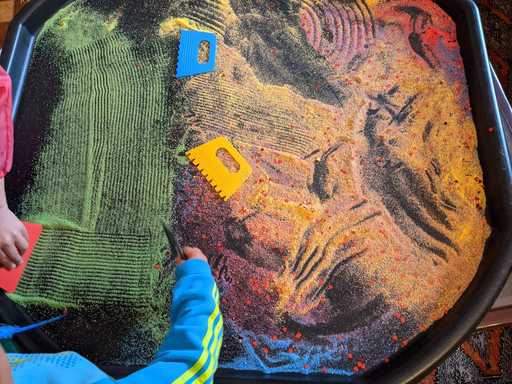 Edible Coloured Sand Tuff Tray | parentutor.co.uk